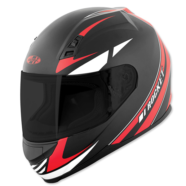 JOE ROCKET REACTOR RKT 7 FULL FACE HELMET SIZE MEDIUM RED SINGLE LENS