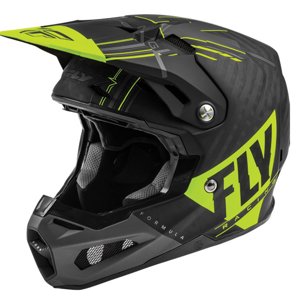 FLY RACING FORMULA MX HELMET XL VECTOR HIGH-VISIBILITY/GREY - 49-04447