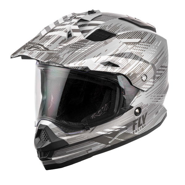 FLY RACING TREKKER QUANTUM DUAL SPORT HELMET SMALL GREY/BLACK SINGLE ...