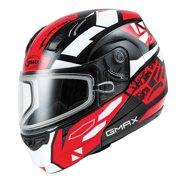 GMAX MD04 FULL FACE MODULAR HELMET MEDIUM VAULT RED DOUBLE LENS - 490-4615D