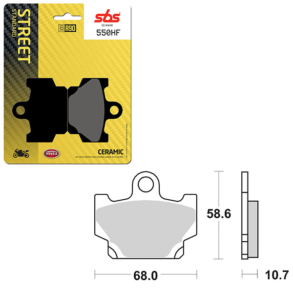 SBS ATV/UTV CERAMIC BRAKE PAD - 550HF