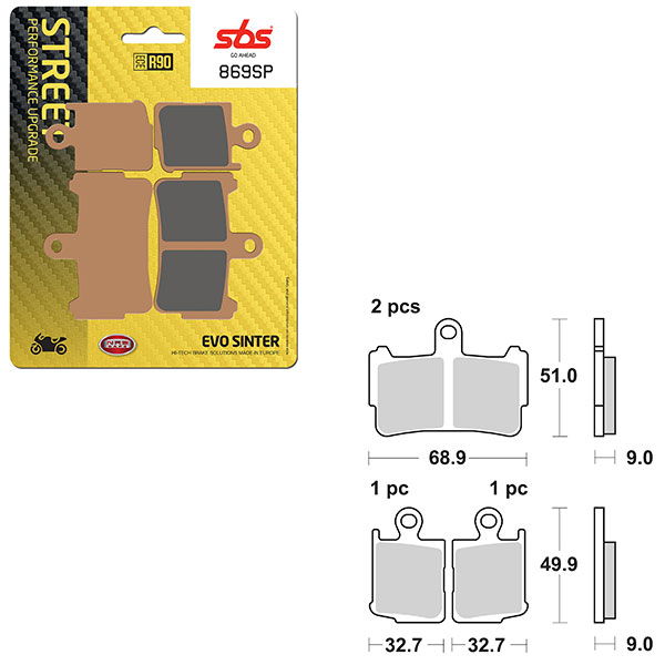 SBS SP EVO SINTER BRAKE PAD - 869SP